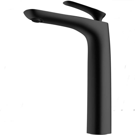 Baterie lavoar EGO-Brandi Black, montaj pe blat, finisaj Negru Mat ...