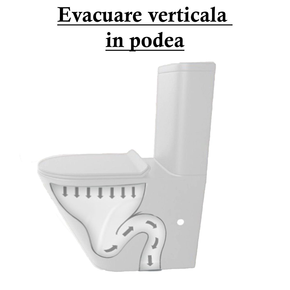 Vas WC EGO Dario Rimless, rezervor inclus, 2 piese, Negru mat, Power ...