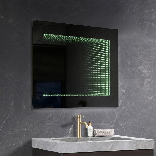 Oglinda 3D cu Led Rgb si telecomanda, sticla 5 mm, dimensiuni 70 x 90 ...