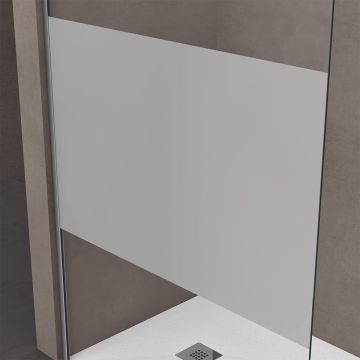 Perete dus Walk-In, sticla securizata, sablata partial 10 mm ...